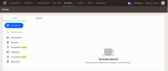 How to Configure and Use Breaks