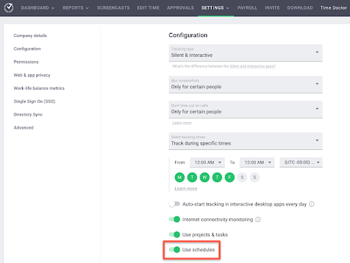 How to Set Up Schedules in Time Doctor