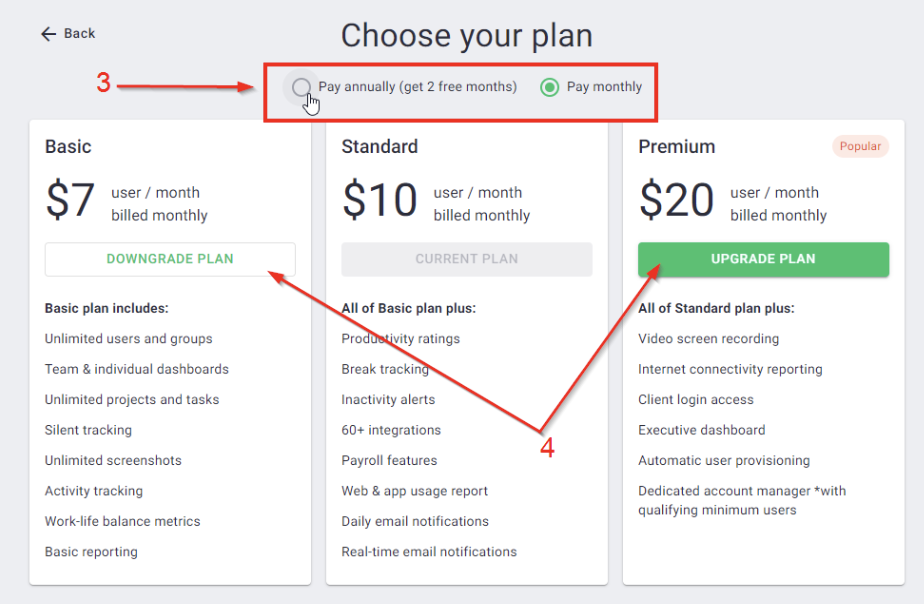 How to Update/Change Your Time Doctor Subscription Plan