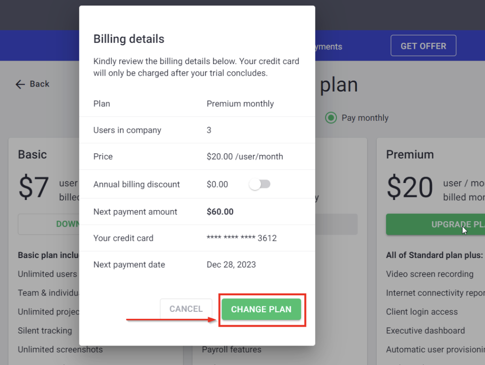How to Update/Change Your Time Doctor Subscription Plan