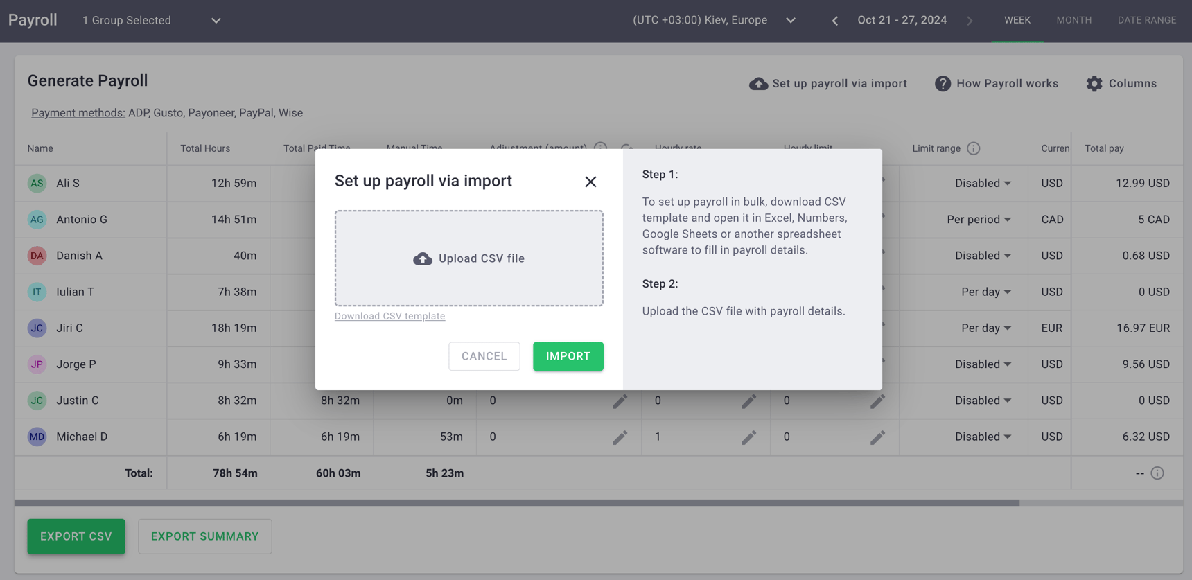 How to Configure and Use Payroll in Time Doctor
