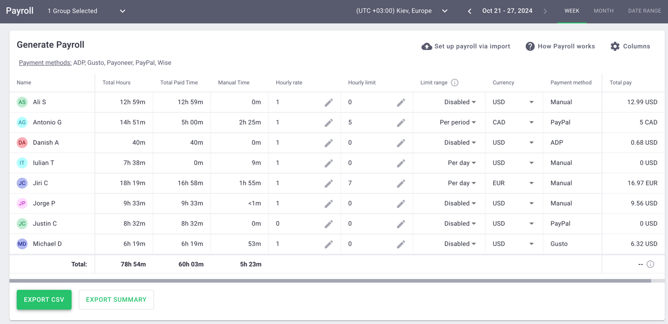 How to Configure and Use Payroll in Time Doctor
