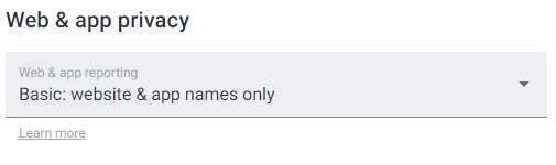 How to Use the Web & App Usage Report