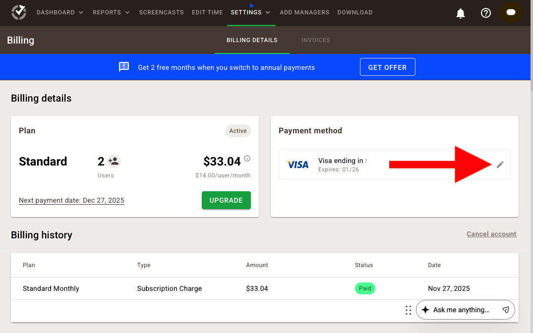 How to Add or Update Your Payment Method