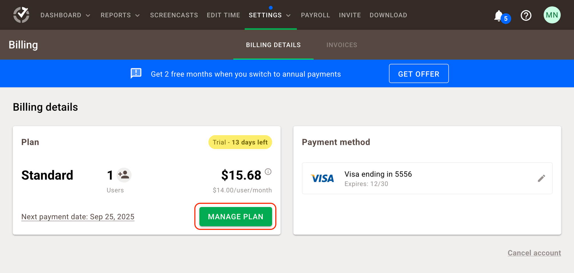 How to Update/Change Your Time Doctor Subscription Plan