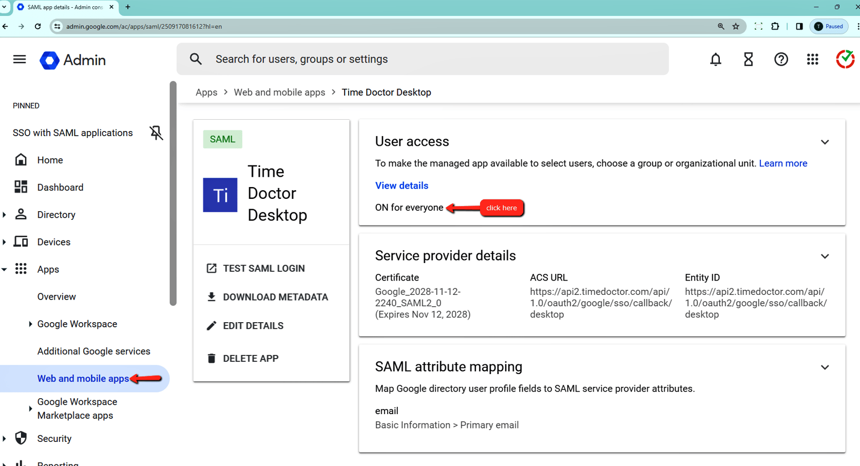 How to Configure Google Workspace SSO for Time Doctor